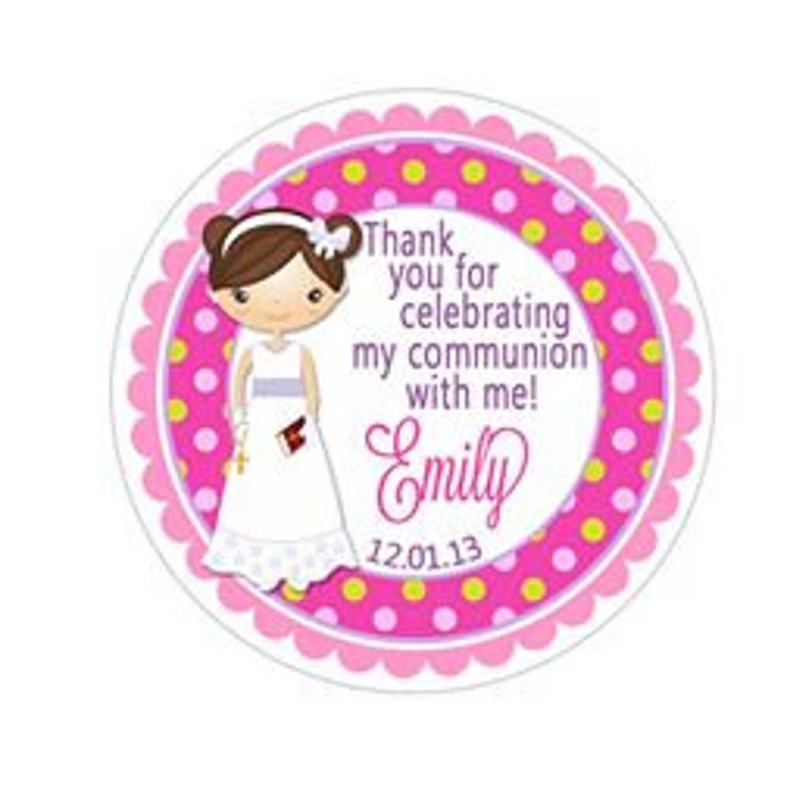 Communion Stickers My First Communion Baptism Stickers - Etsy