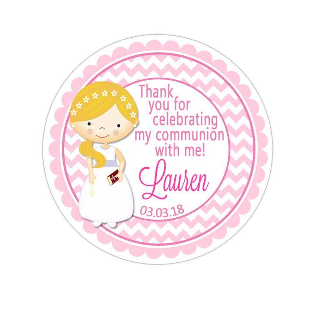 Communion Stickers, My First Communion, Baptism Stickers, Personalized ...