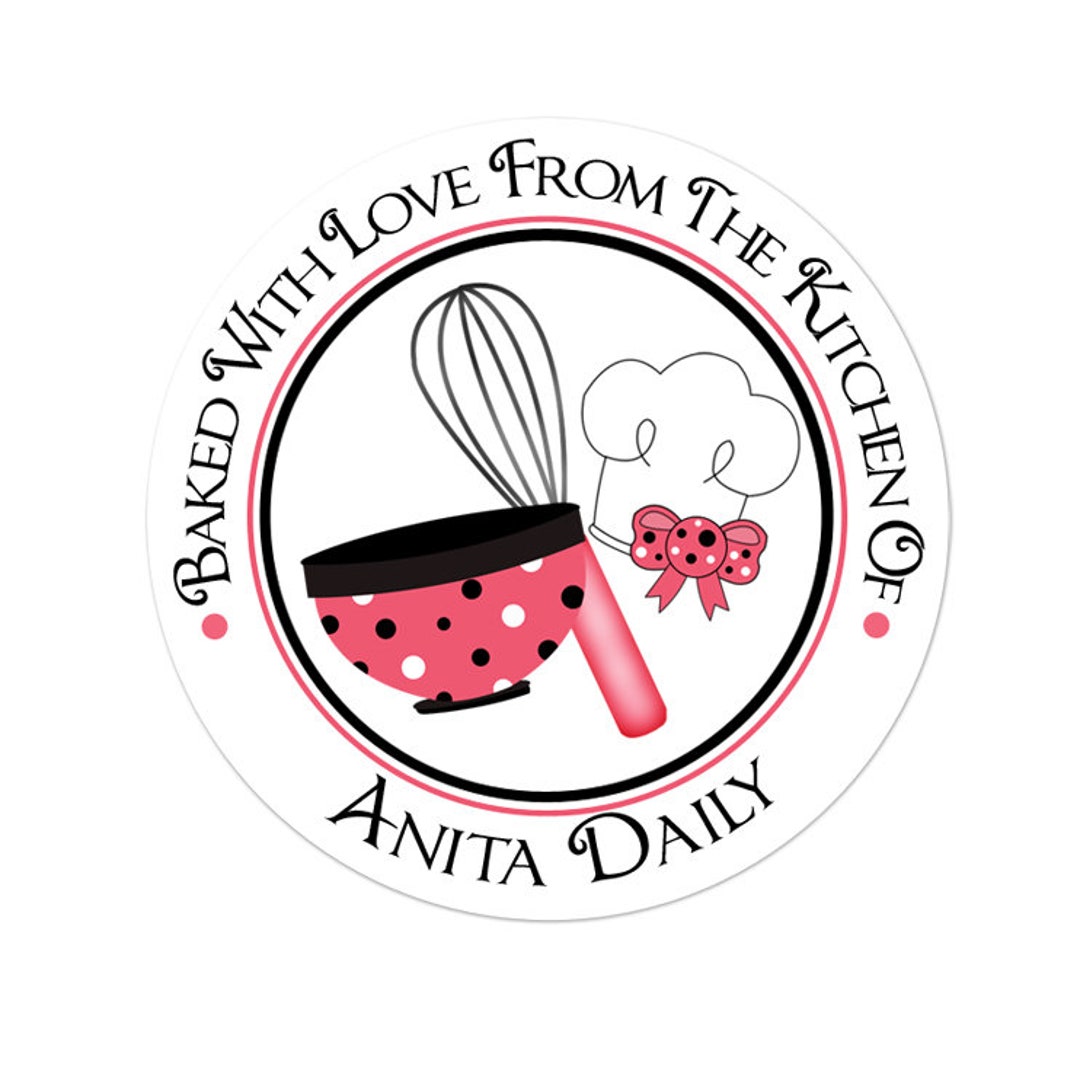 Kitchen Stickers, Baking Stickers, Personalized Kitchen Stickers ...