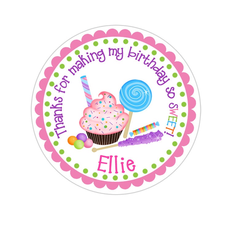 Sweet Shop Candy Stickers Sweet Shoppe Birthday Party - Etsy