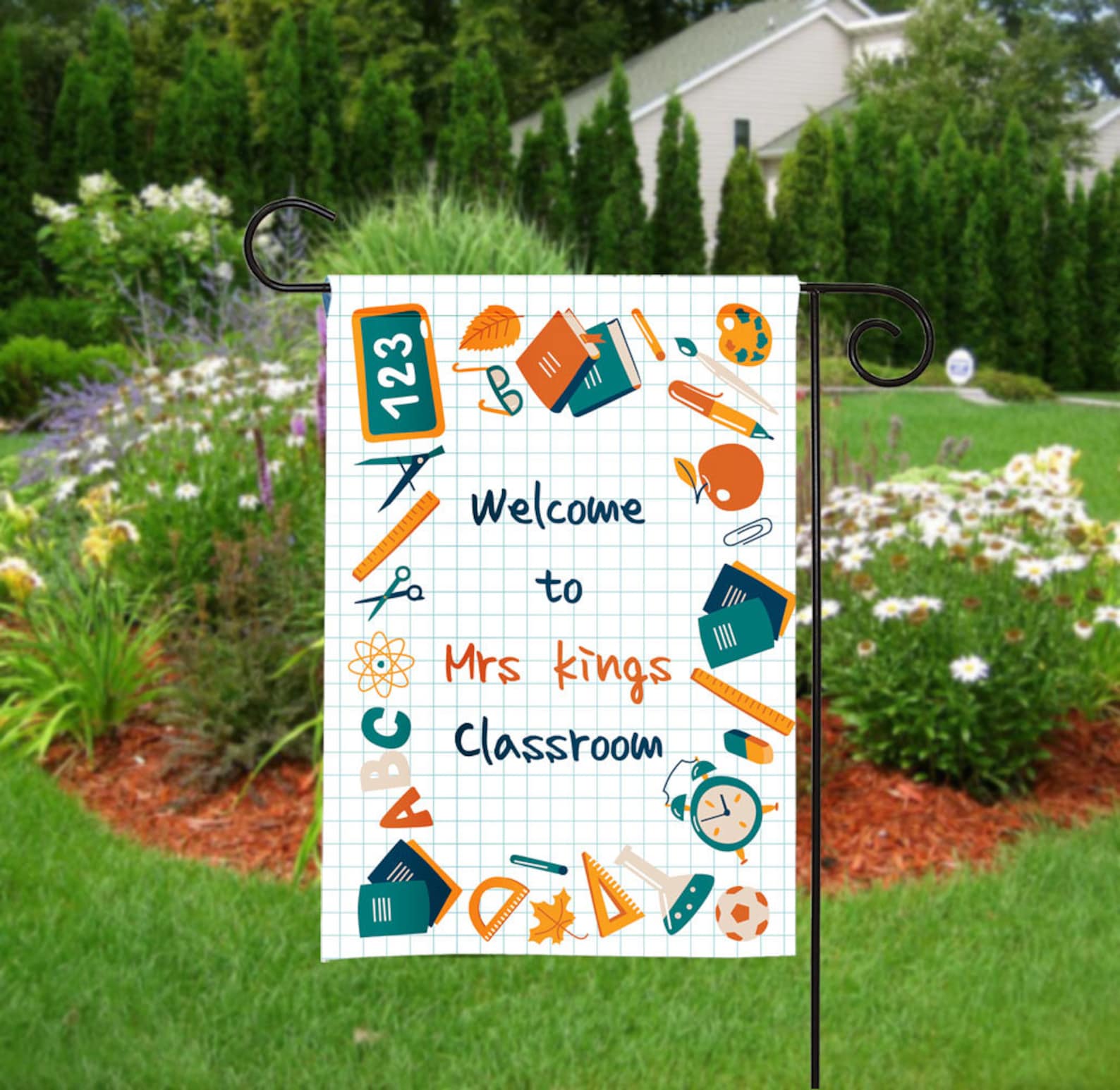 Personalized Classroom Flag Teacher Flag Custom Teacher - Etsy