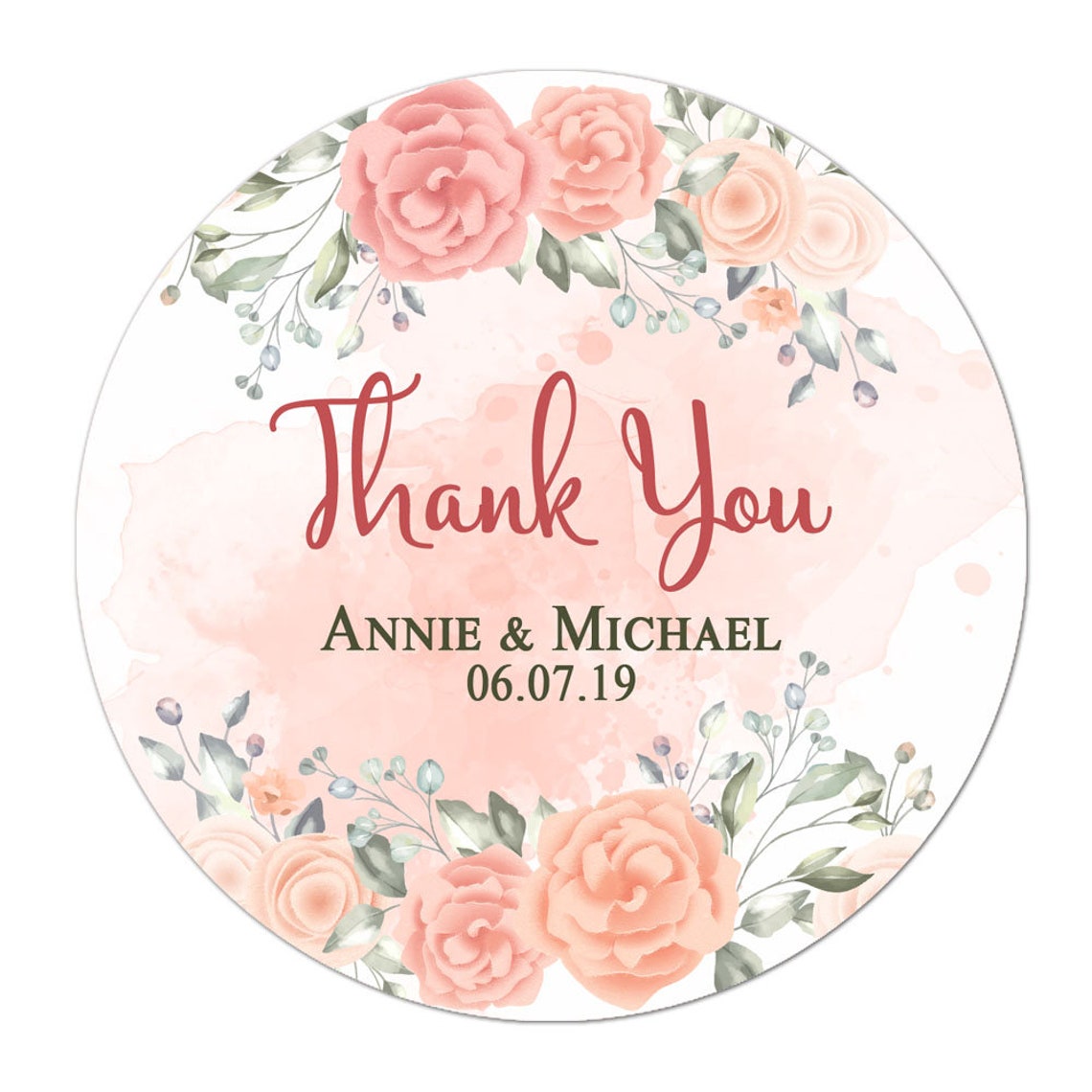 Wedding Favor Stickers Thank You Wedding Labels Personalized - Etsy
