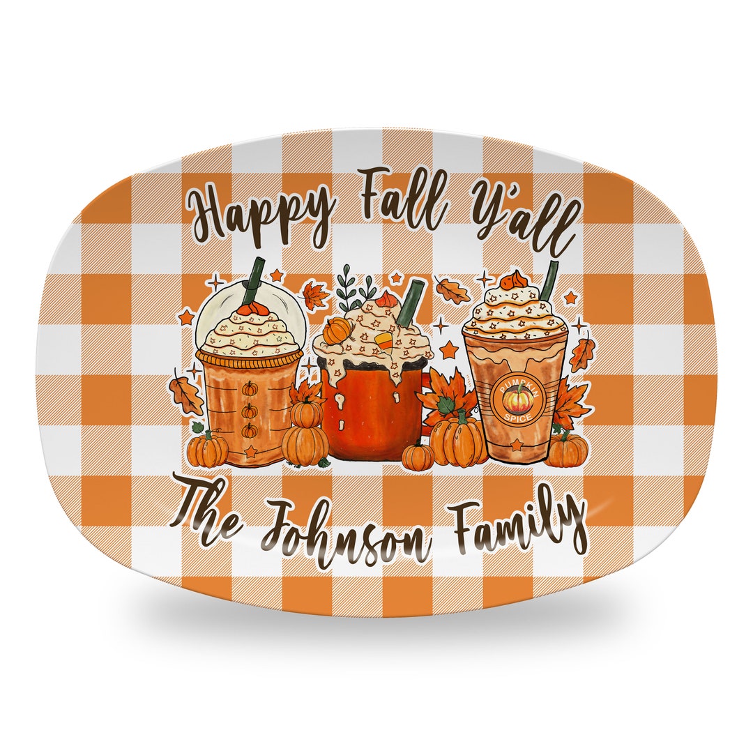 Personalized Fall Platter, Personalized Serving Platter, Thanksgiving ...