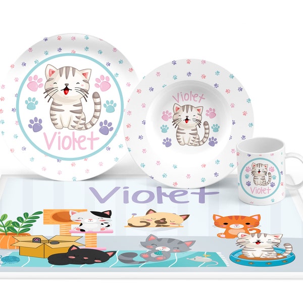 Cat Dinnerware Sets - Etsy