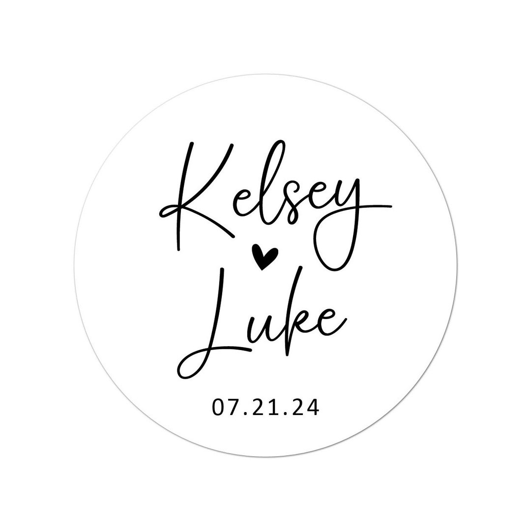 Personalized Wedding Couple Name Labels, Wedding Favor Stickers ...
