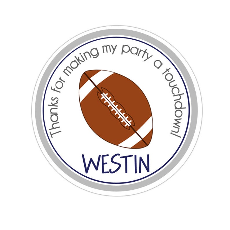 Football Stickers, Football Birthday Party, Football Party Stickers ...