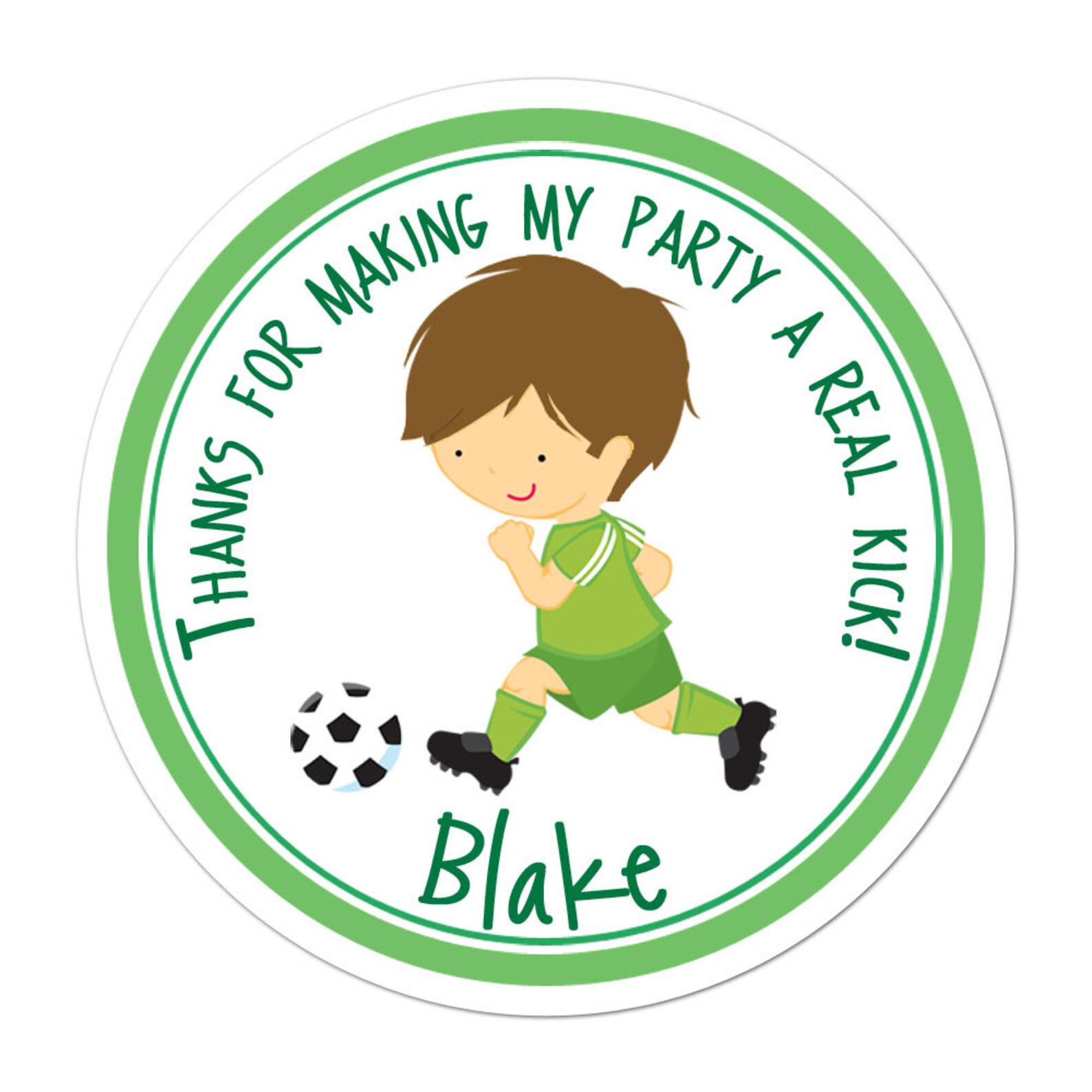 Soccer Stickers, Soccer Birthday Party, Soccer Party Stickers ...
