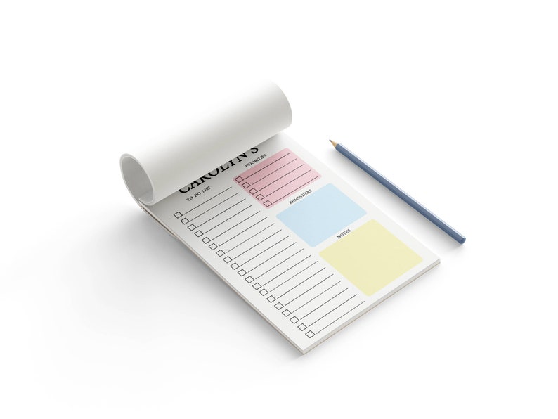 Personalized to Do List Notepad, to Do List Notepad, Custom to Do List ...