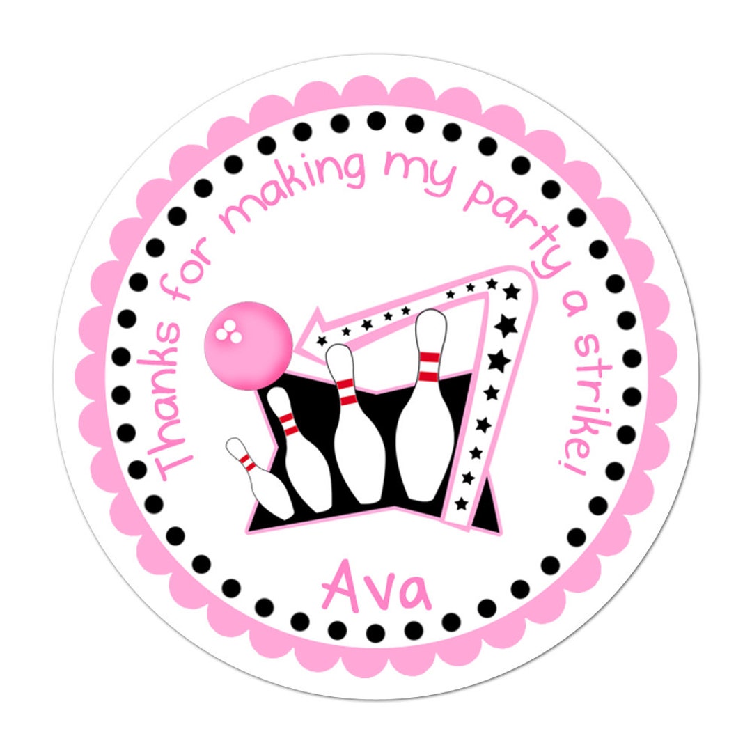 Bowling Stickers, Bowling Birthday Party, Bowling Party Stickers ...