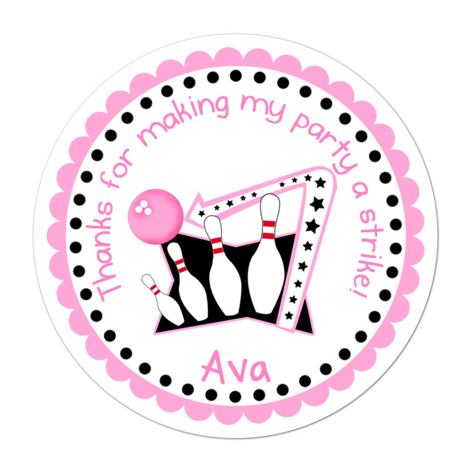 Bowling Stickers Bowling Birthday Party Bowling Party - Etsy