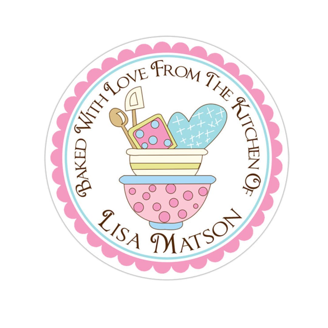 Kitchen Stickers, Baking Stickers, Personalized Kitchen Stickers ...
