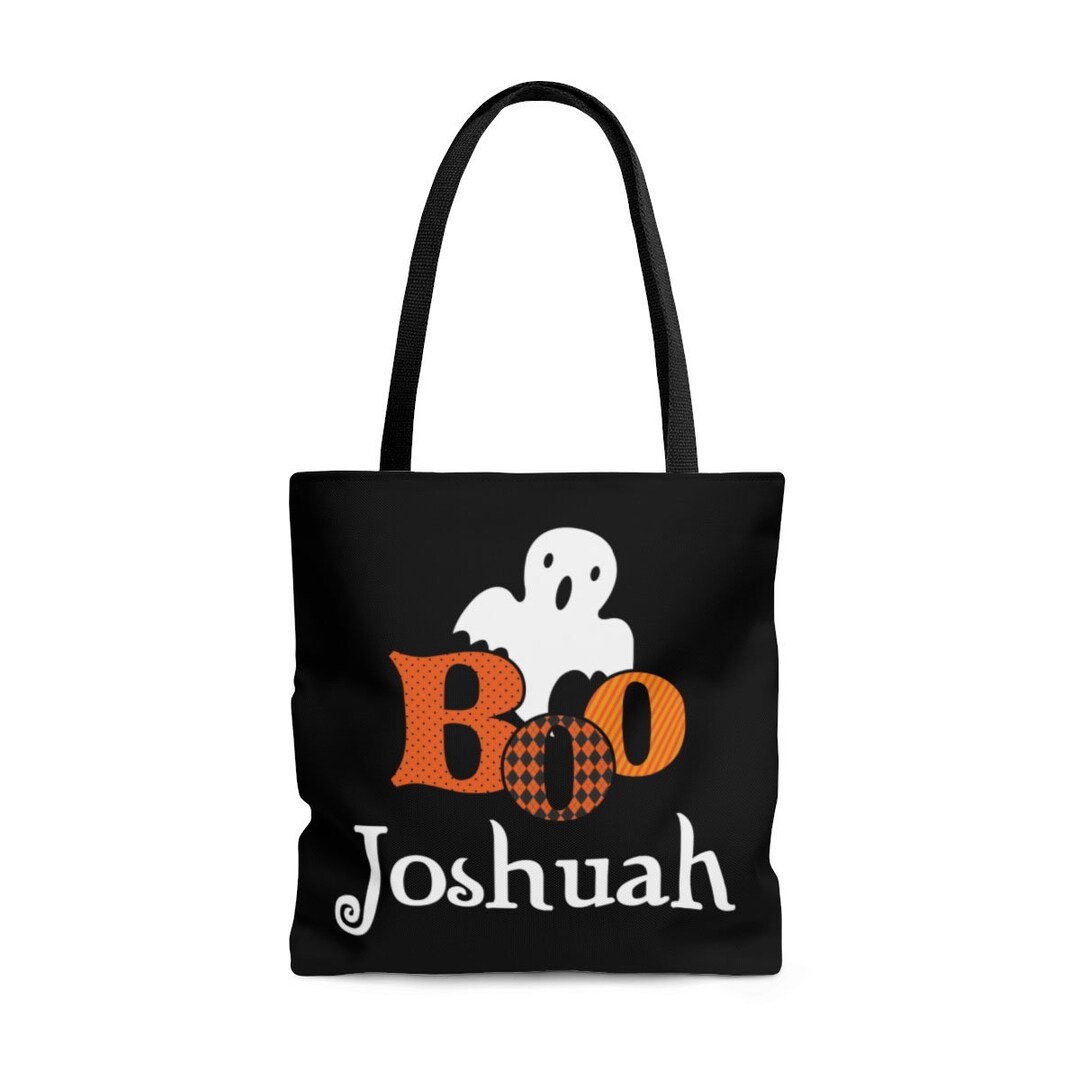 Personalized Halloween Boo Ghost Trick or Treat Bag, Kids Halloween ...
