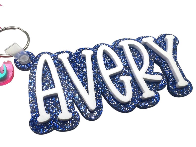 Custom Name Keychain, Personalized Name Backpack Keychain for Kids ...