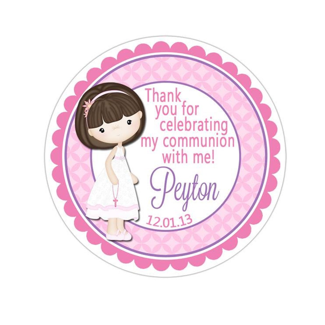 Communion Stickers, My First Communion, Baptism Stickers, Personalized ...