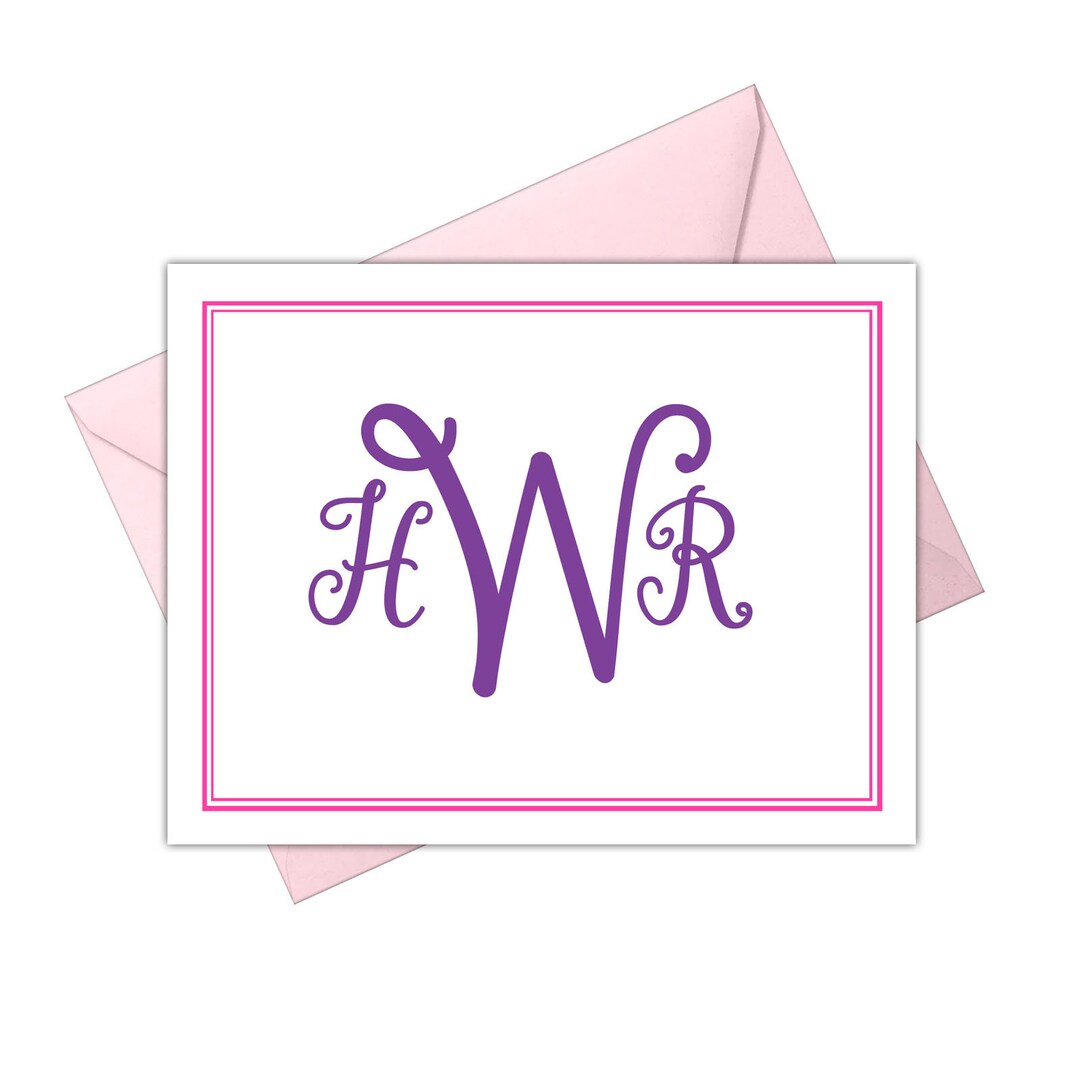 Personalized Monogram Stationery Set for Women, Elegant Monogrammed ...