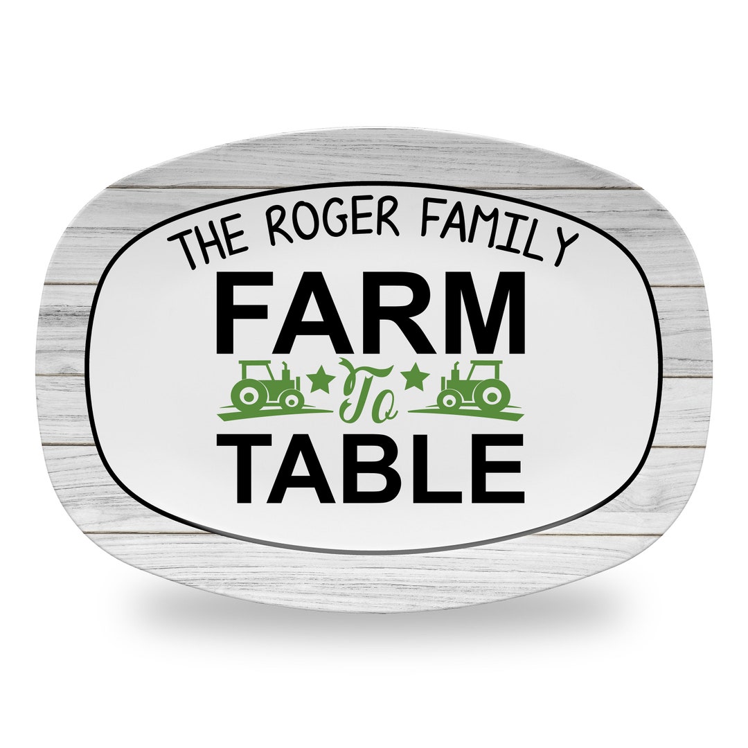Personalized Farmhouse Platter, Serving Platter, Dinnerware, Farmhouse ...