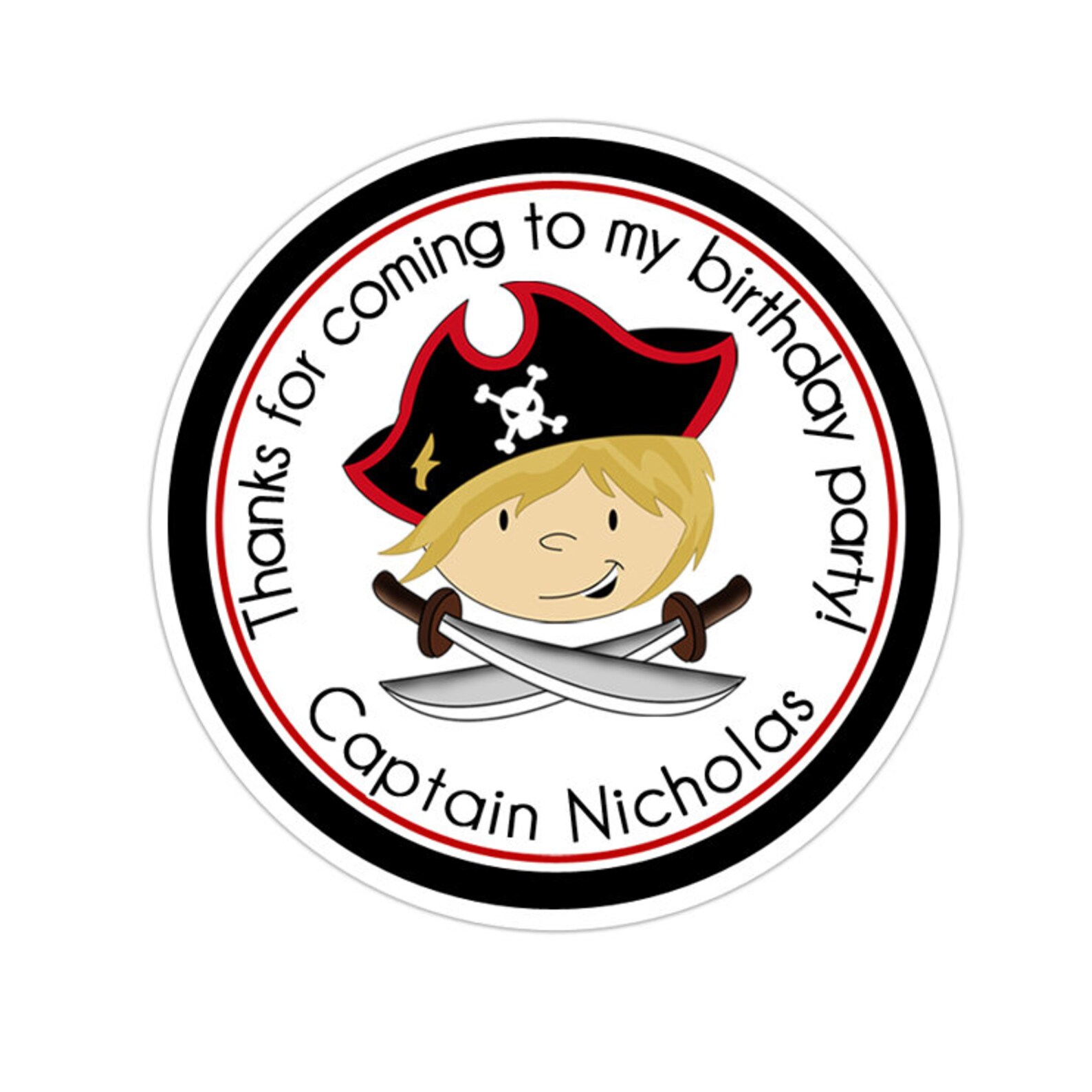 Pirate Stickers Pirate Birthday Party Pirate Party Stickers - Etsy