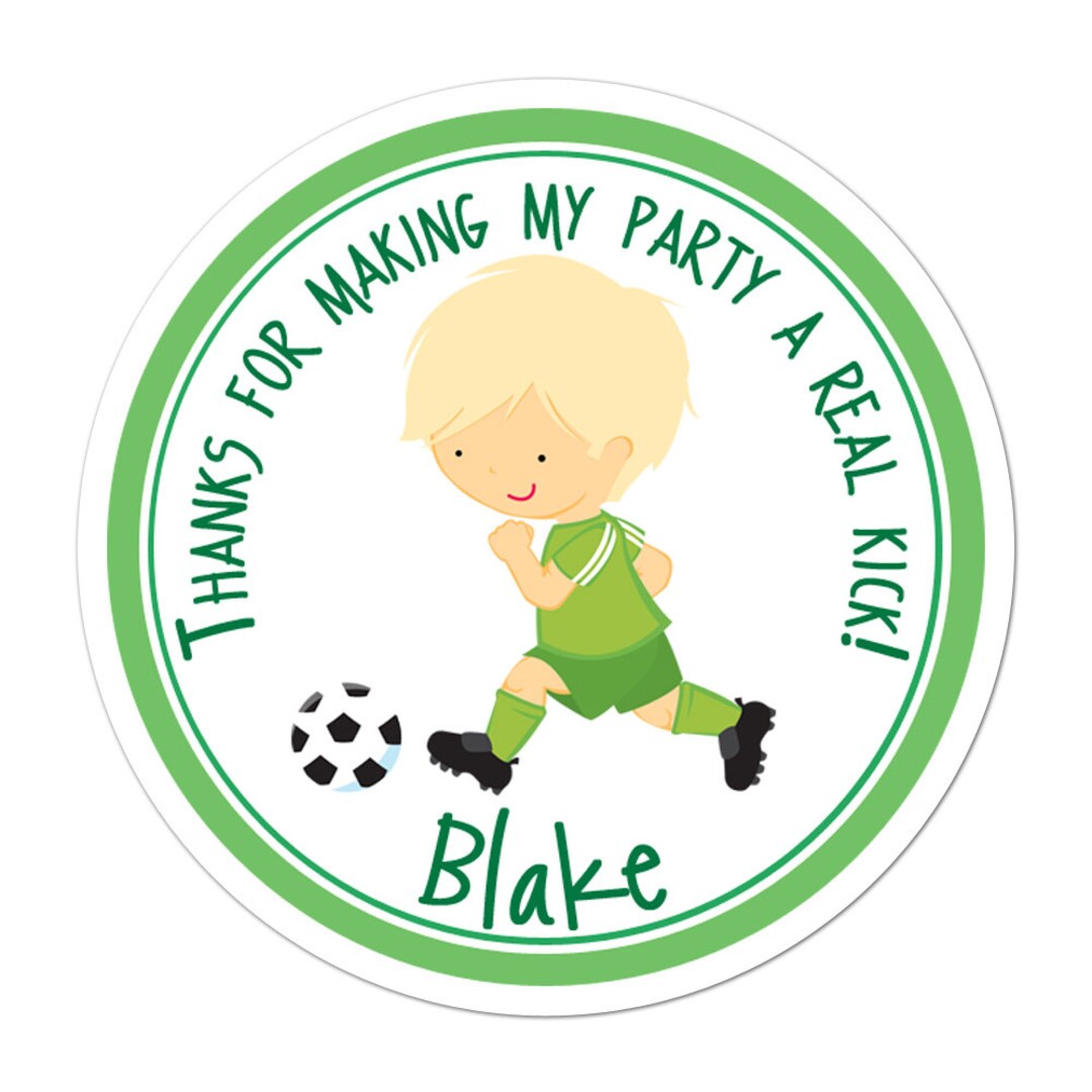 Soccer Stickers, Soccer Birthday Party, Soccer Party Stickers ...