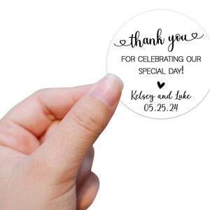Personalized Wedding Thank You Stickers, Wedding Thank You Labels ...