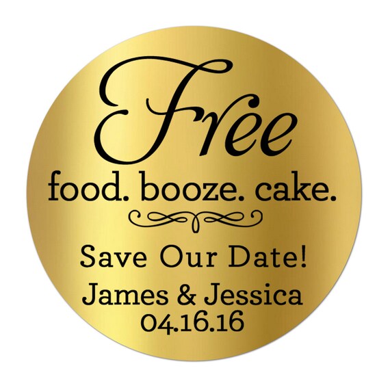 Personalized Gold Foil Save the Date Stickers Save the Date - Etsy