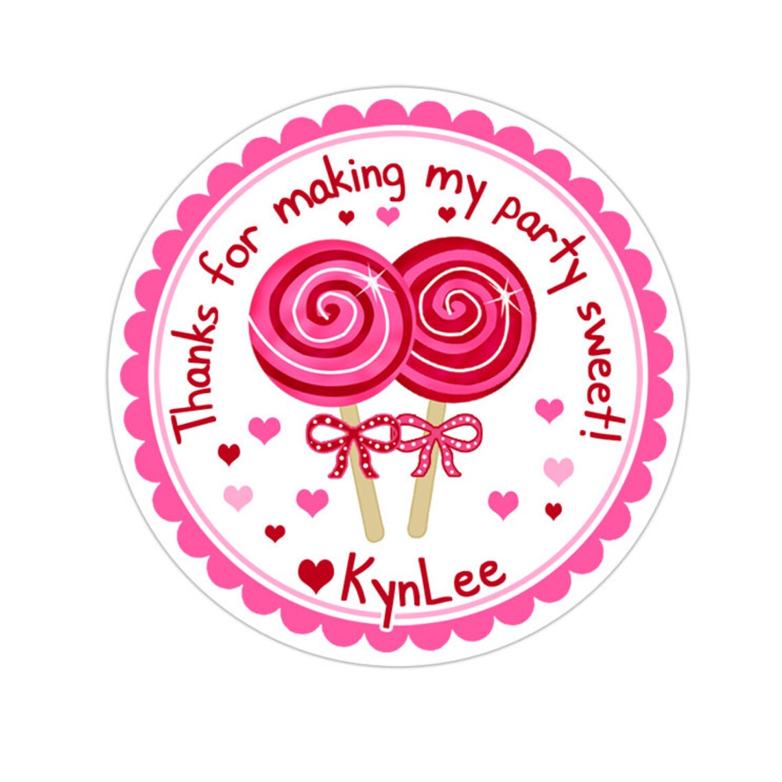 Lollipop Stickers Candy Birthday Party Sweet Shoppe Party - Etsy