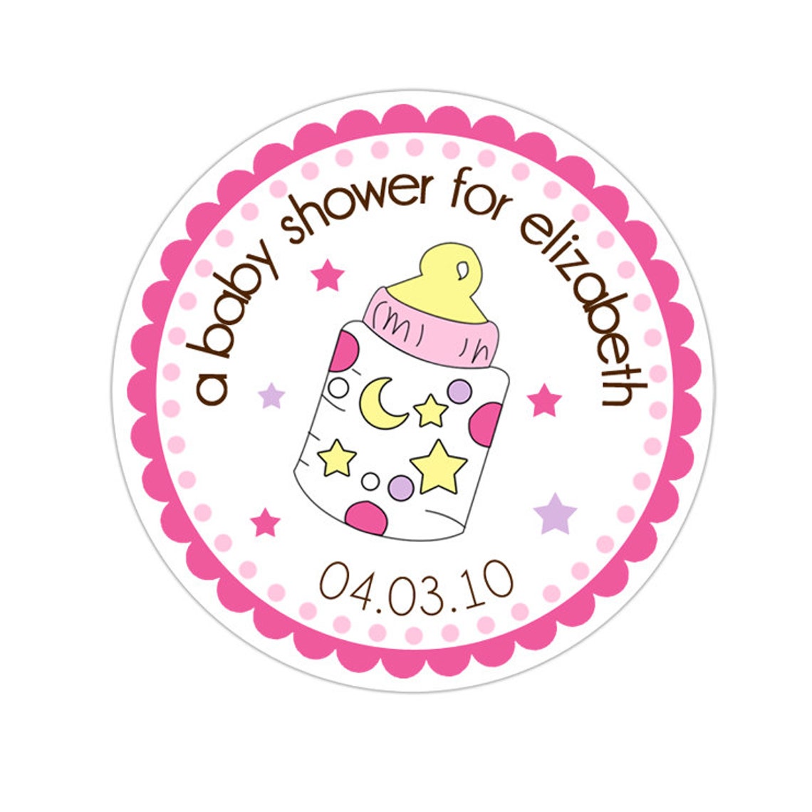 Baby Shower Stickers Baby Bottle Stickers Personalized Baby - Etsy