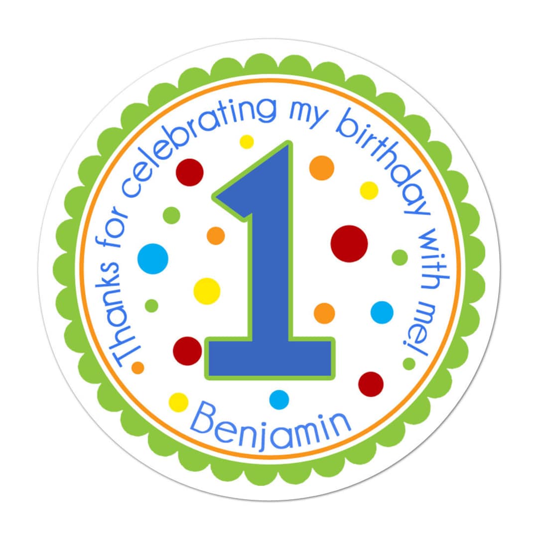 Personalized Birthday Age Number Stickers, Birthday Party, Party ...