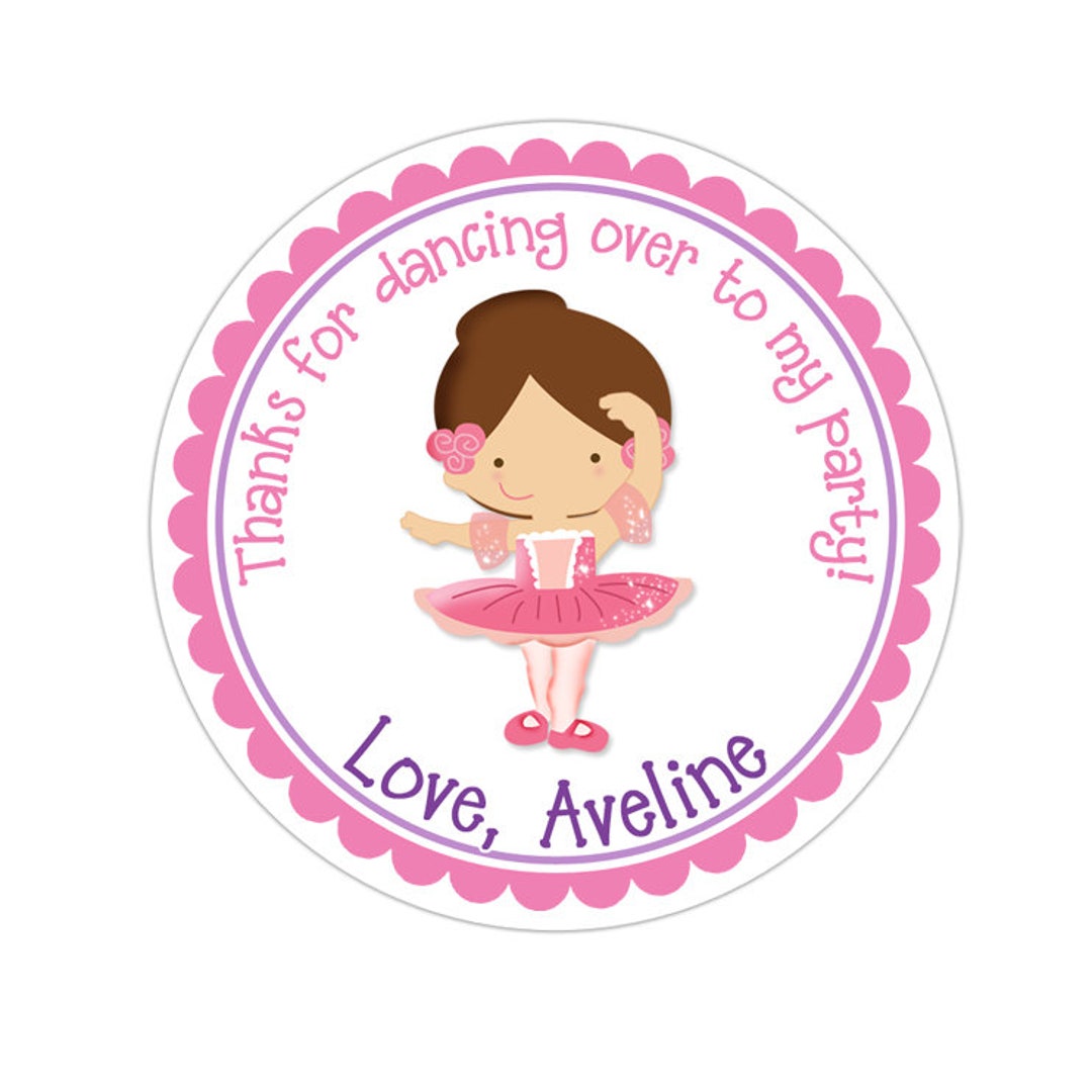 Ballerina Stickers, Ballerina Birthday Party, Dance Party Stickers ...