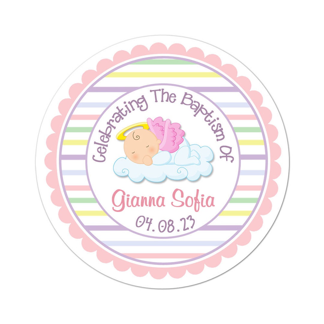 Personalized Baptism Stickers, Mi Bautizo Stickers, Personalized ...