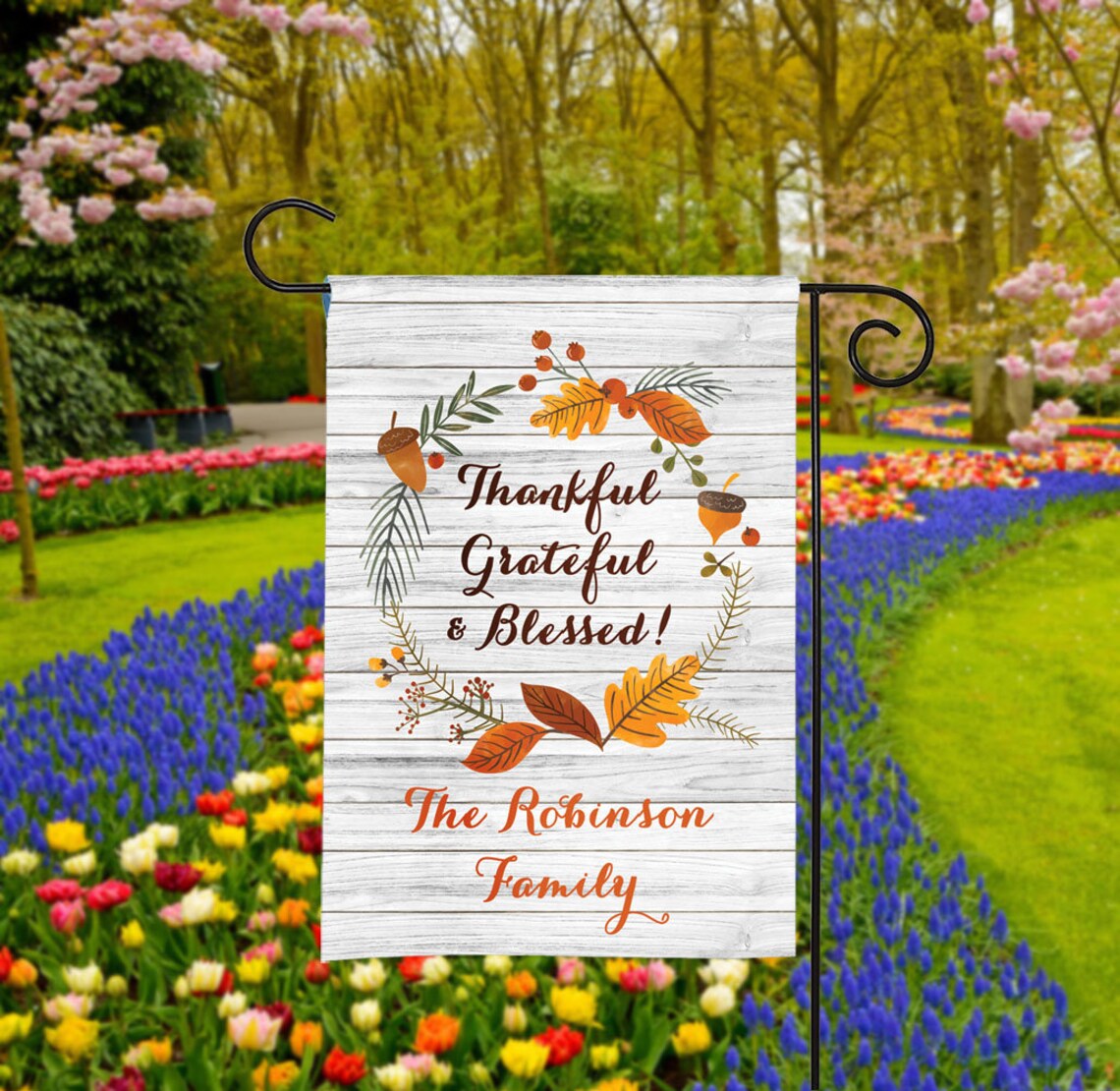 Personalized Fall Garden Flag Autumn Garden Flag Yard Flag - Etsy