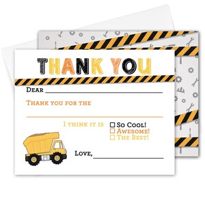 Dump Truck Kids Fill in the Blank Stationery, Construction Fill in the ...