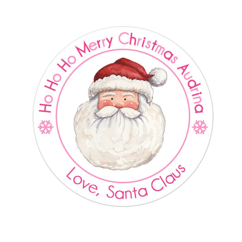 Personalized Christmas Stickers Santa Claus Christmas Gift - Etsy