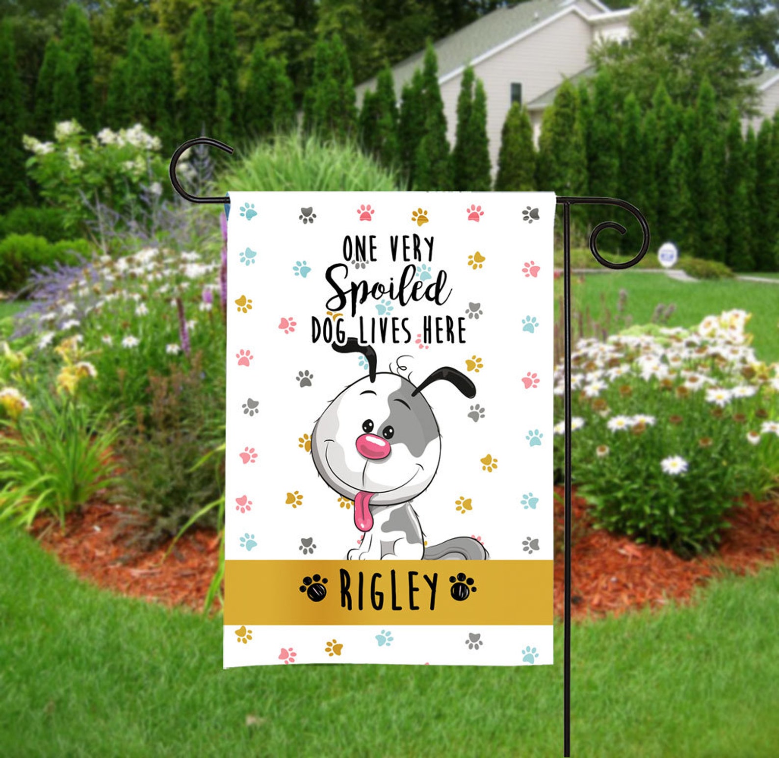 Personalized Dog Garden Flag Dog Flag Yard Flag Welcome - Etsy