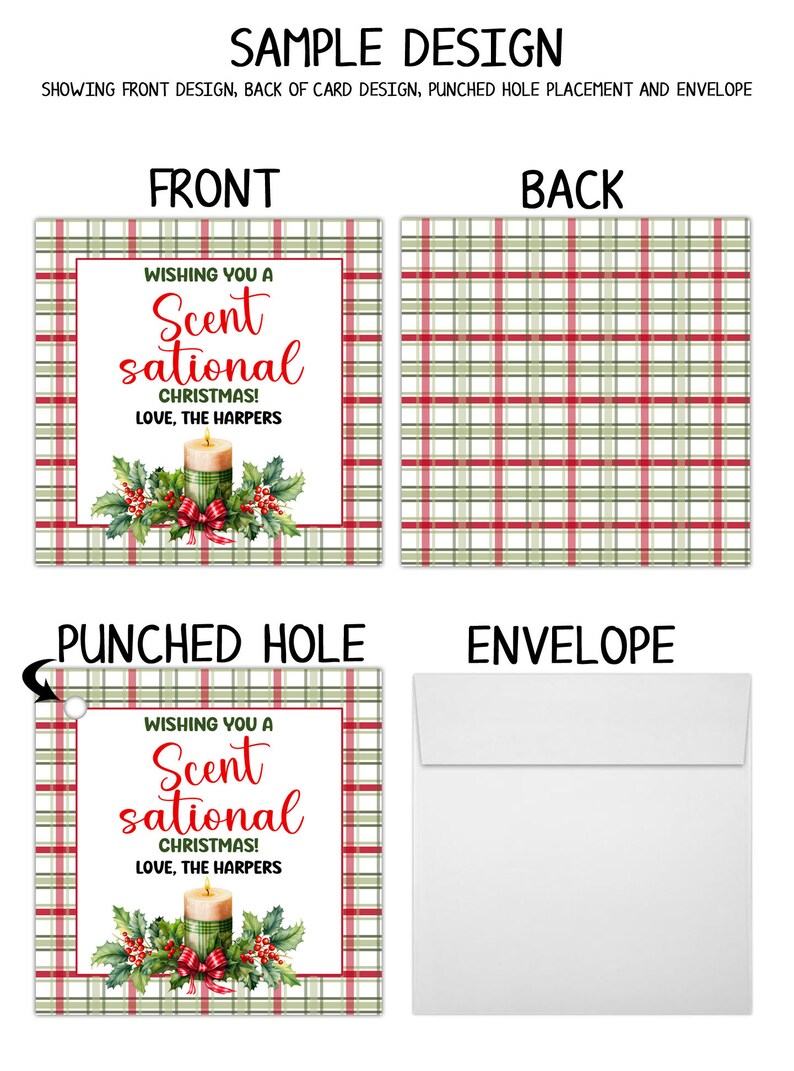 Personalized Christmas Gift Tags, Holiday Gift Tags, Candle Gift Tags ...