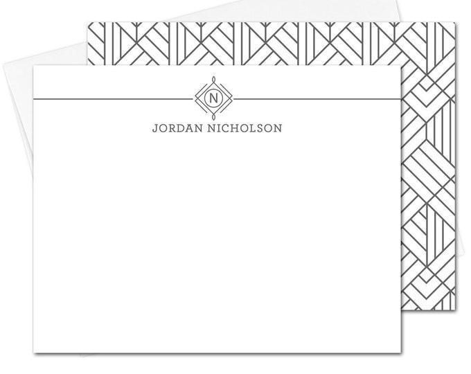 Personalized Stationery for Men, Mens Stationary, Mens Notecards ...