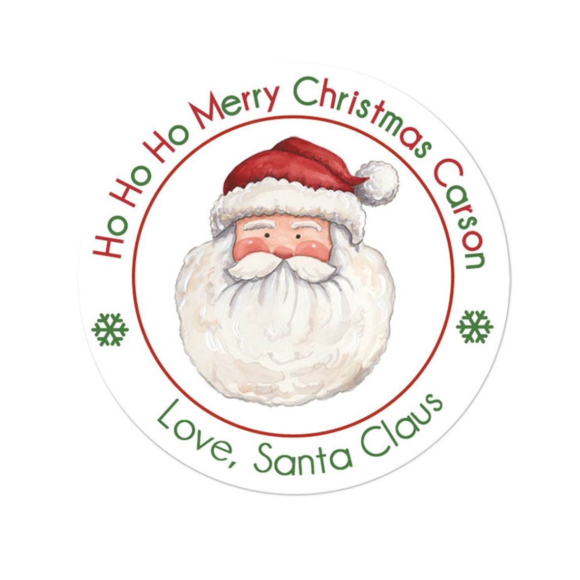 Personalized Christmas Stickers Santa Claus Christmas Gift | Etsy