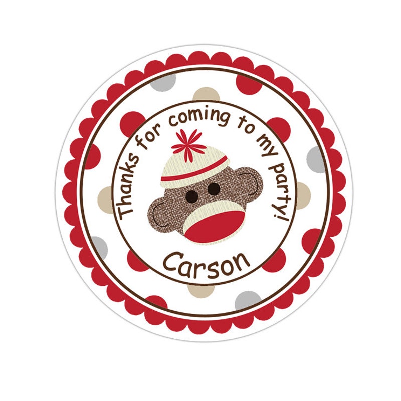 Sock Monkey Labels - Etsy