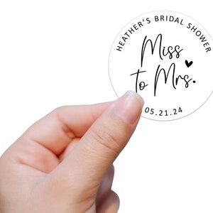 From Miss to Mrs Labels, Bridal Shower Thank You Stickers, Favor Labels ...
