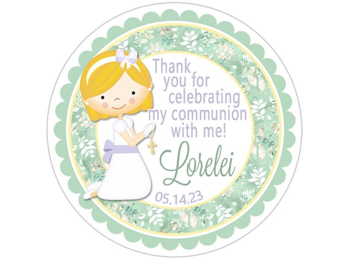 PRINTED Mi Primera Comunion Sticker , First Communion - Etsy