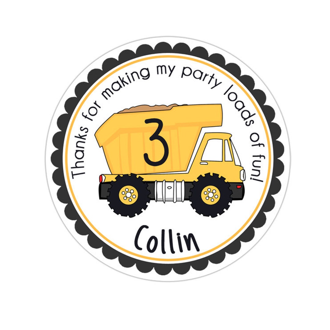 Dump Truck Stickers - Construction Stickers, Construction Birthday ...