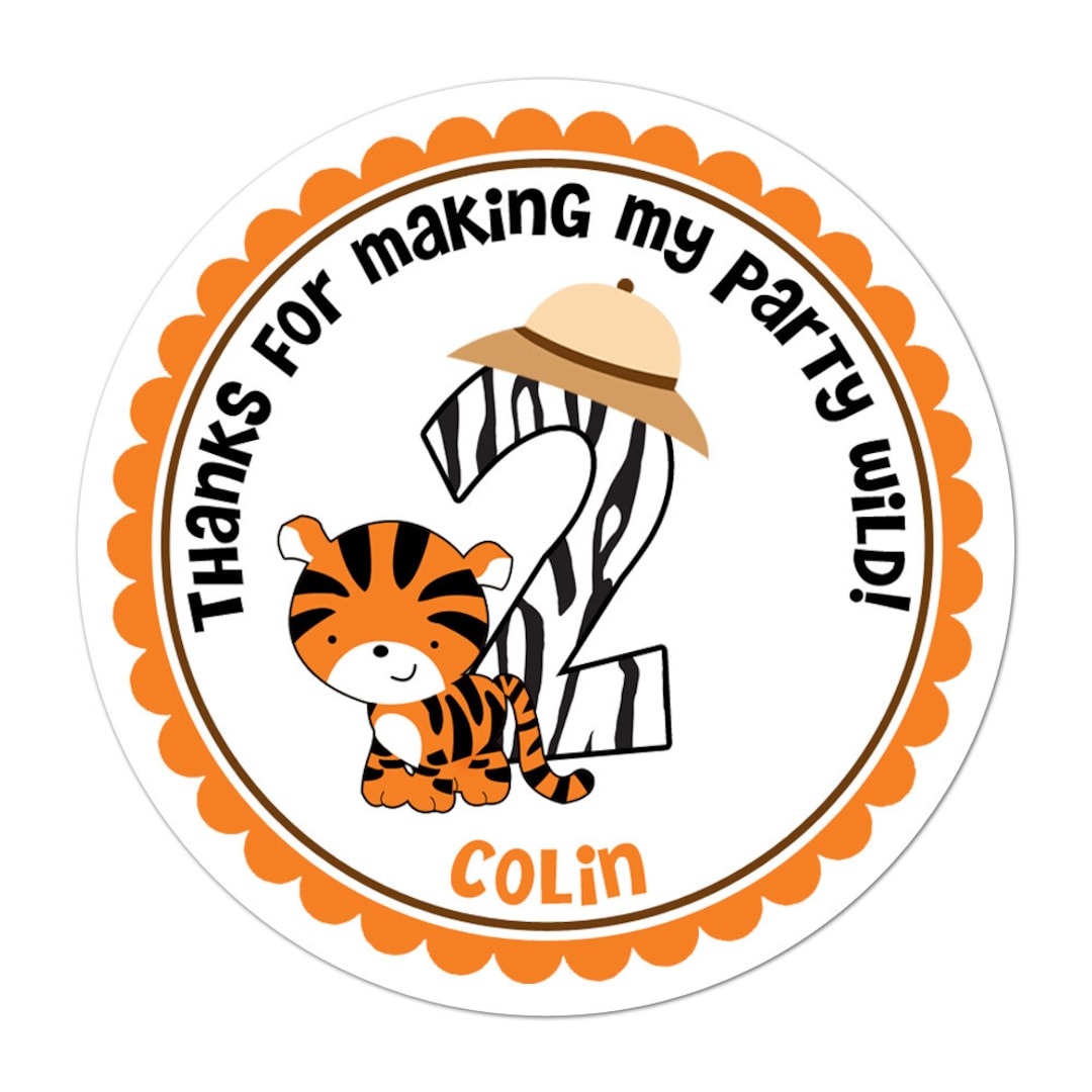 Safari Stickers, Safari Birthday Party, Safari Party Stickers ...