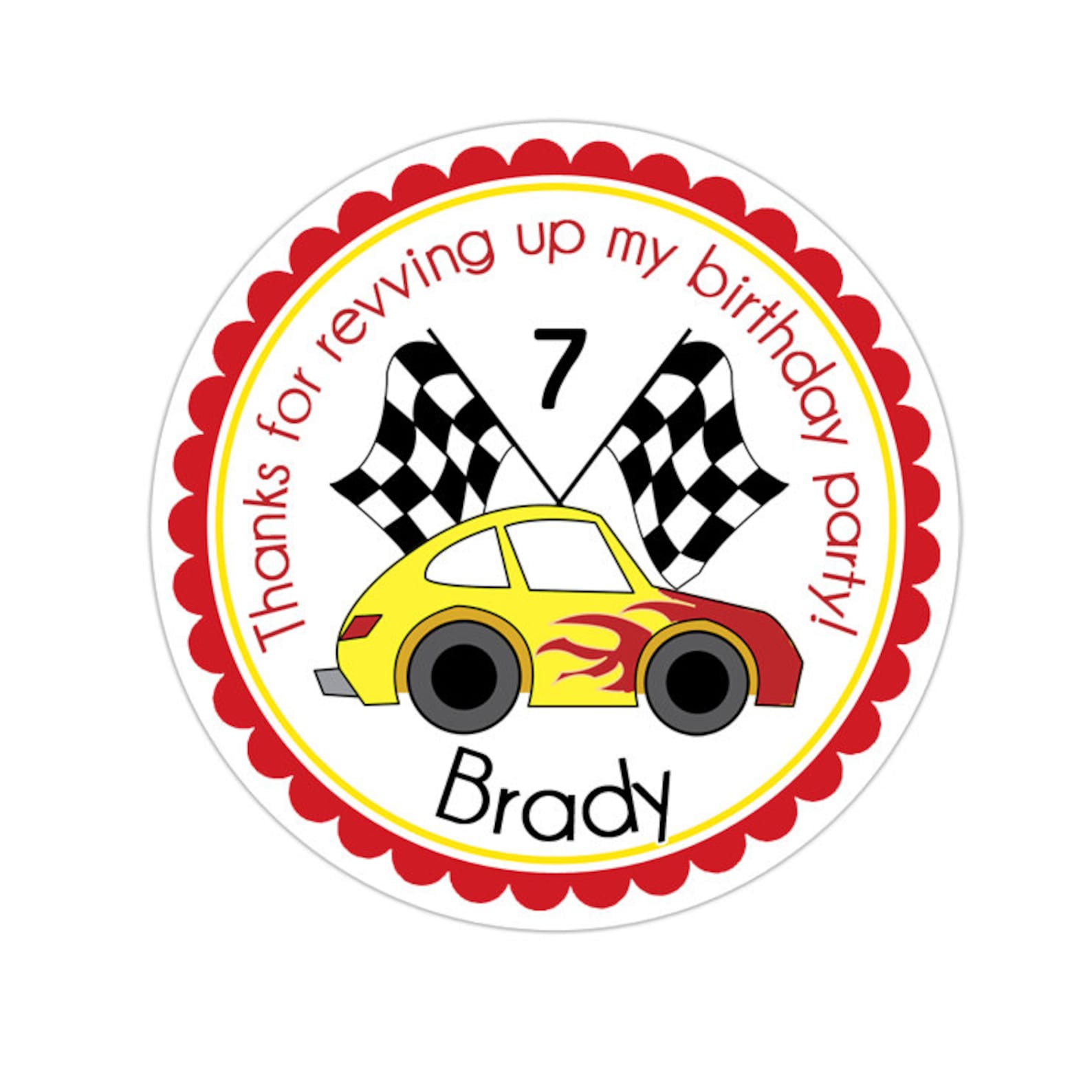 Race Car Stickers, Racing Birthday Party, Racing Party Stickers ...