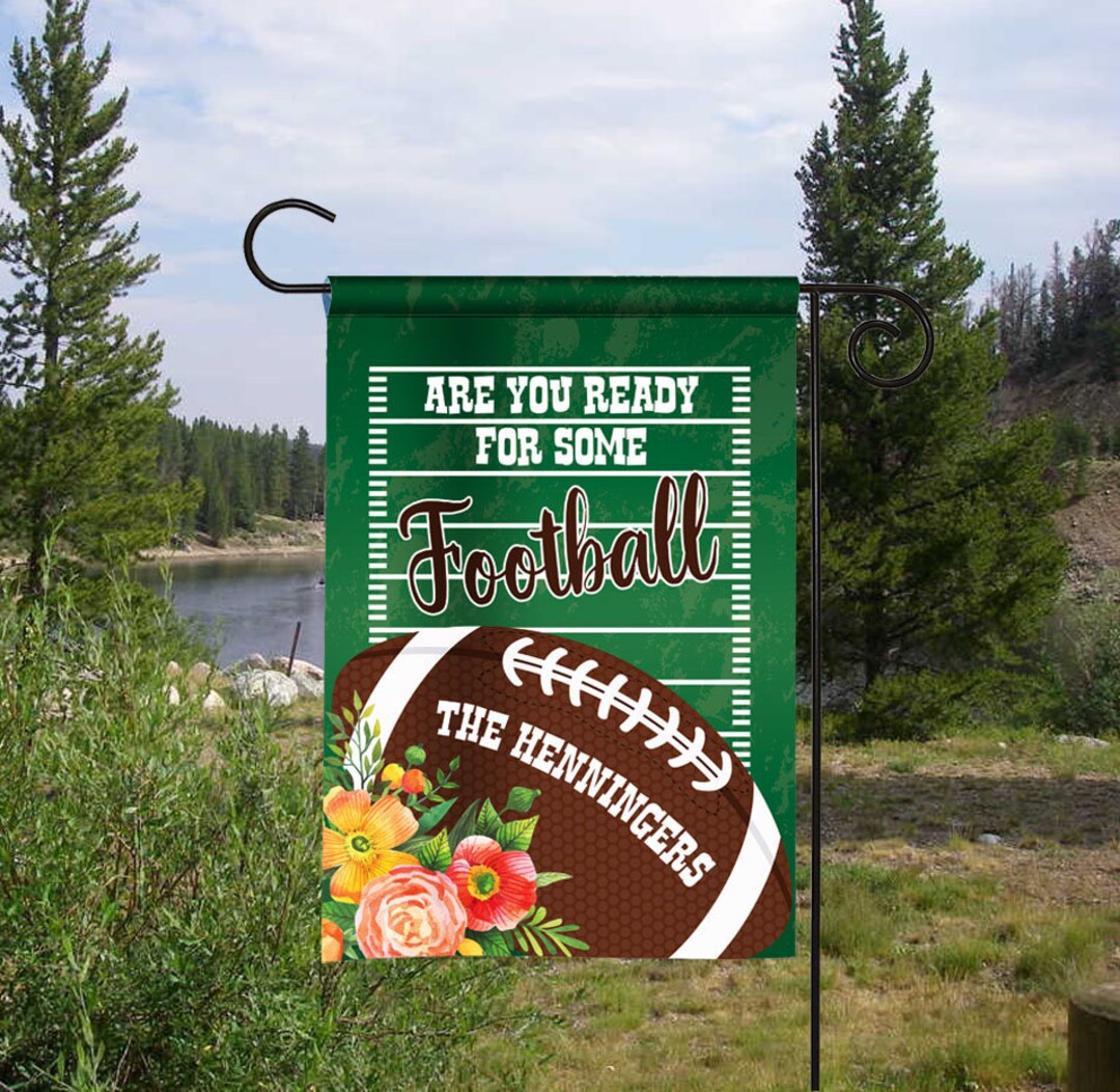 Personalized Football Garden Flag, Football Flag, Yard Flag, Welcome ...