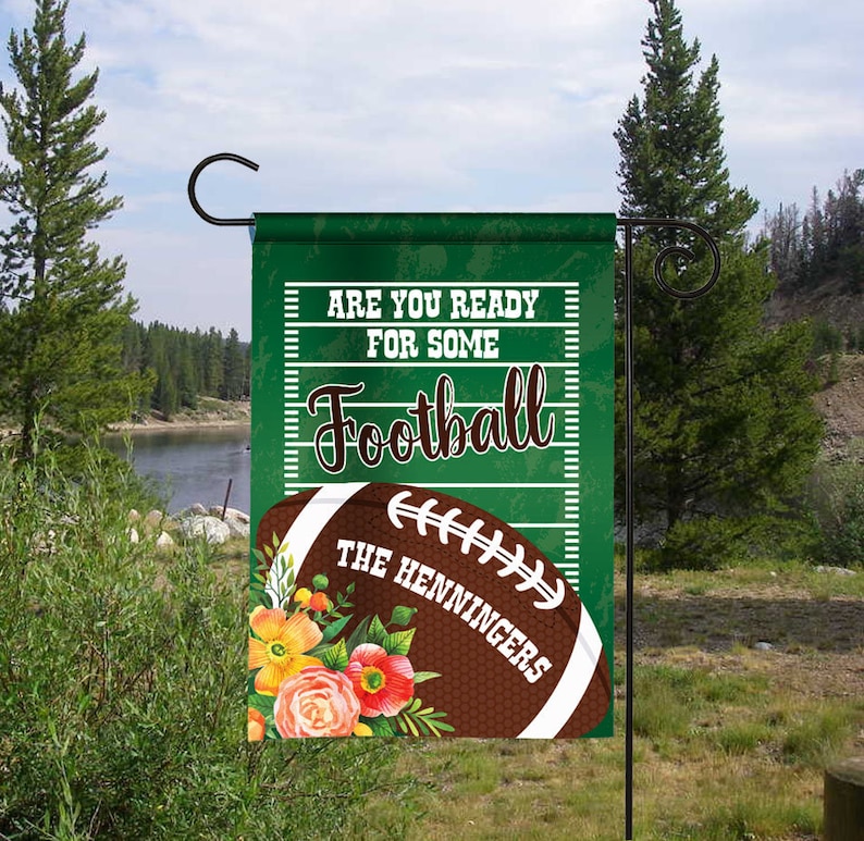 Personalized Football Garden Flag, Football Flag, Yard Flag, Welcome ...