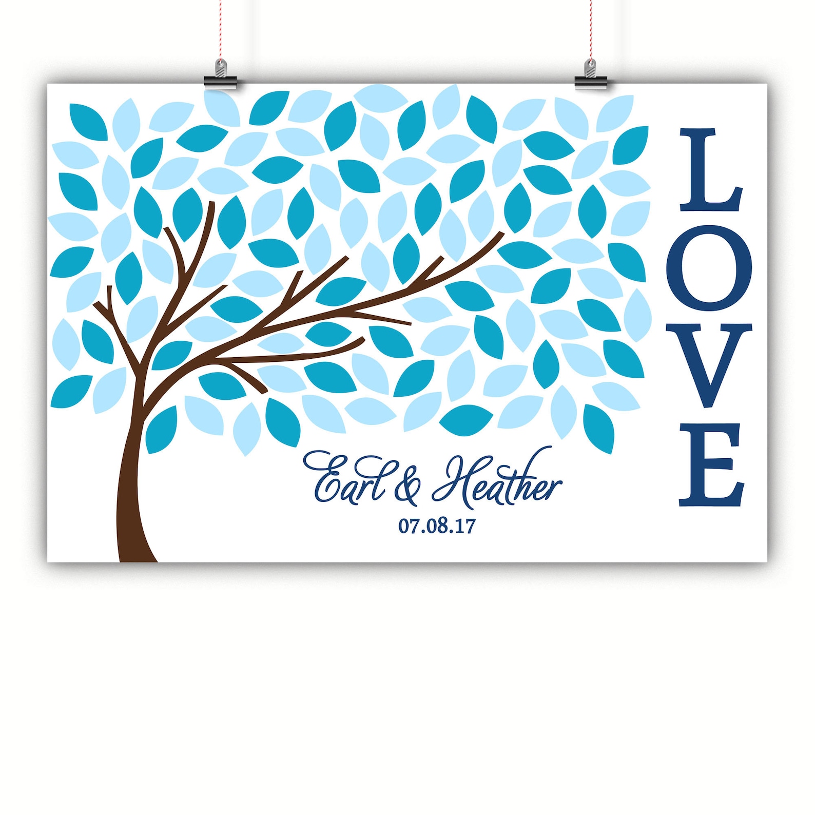 Personalized Wedding Tree Guest Book Alternative, Wedding Tree Guest ...