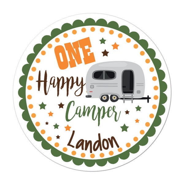 One Happy Camper Stickers - Etsy