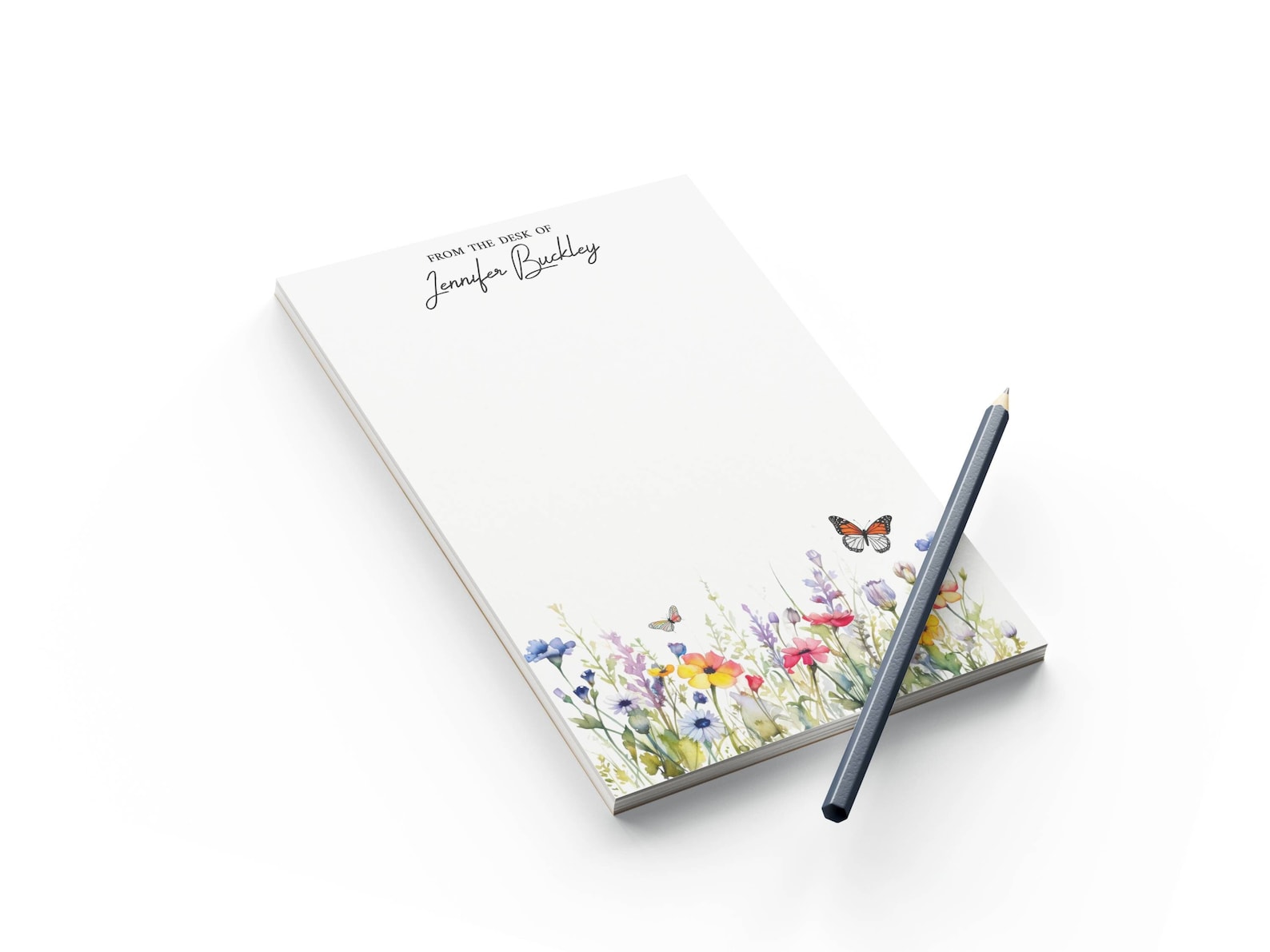 Wildflower Personalized Notepad, Custom Notepad, Professional Notepad ...