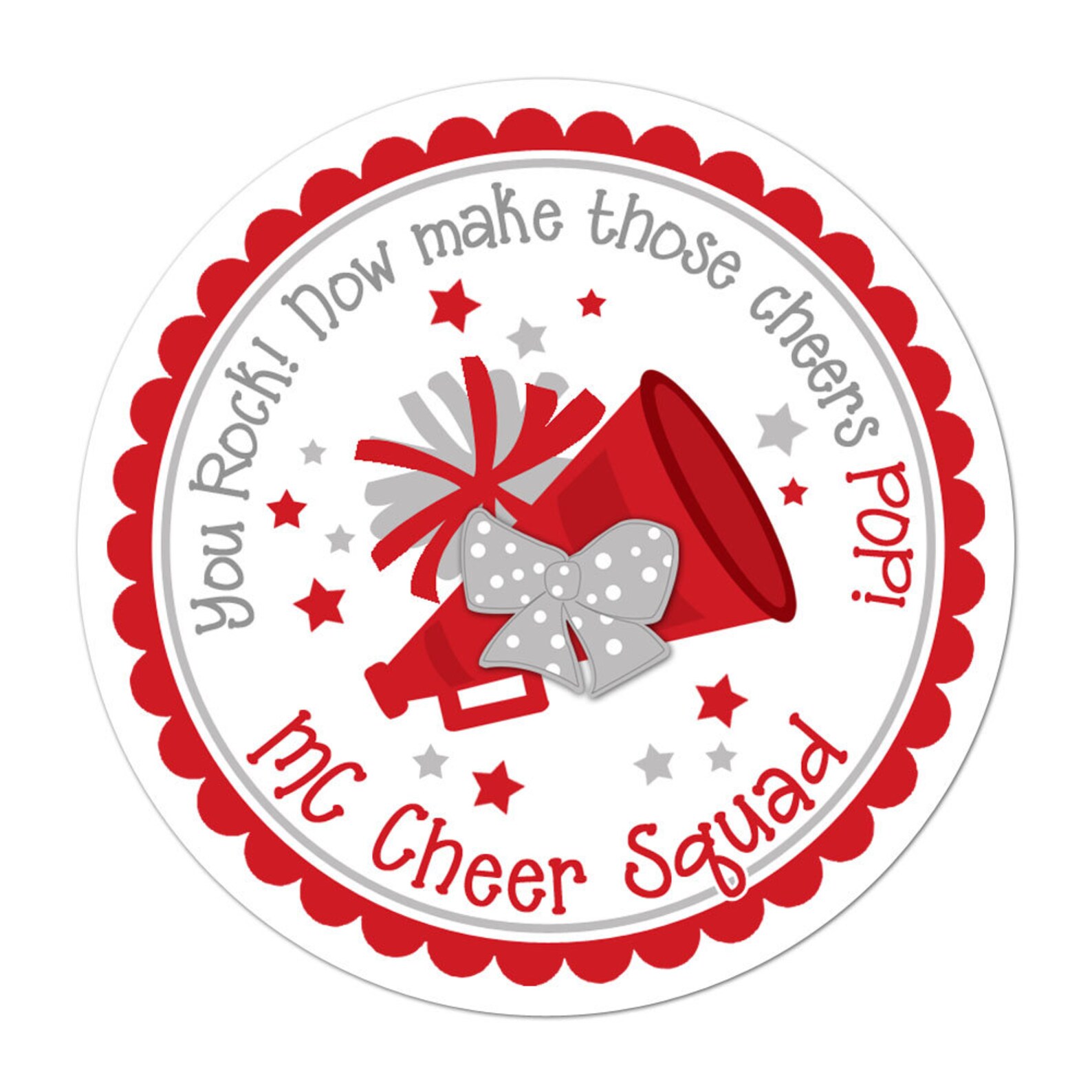 Personalized Cheerleading Stickers Cheerleading Birthday - Etsy