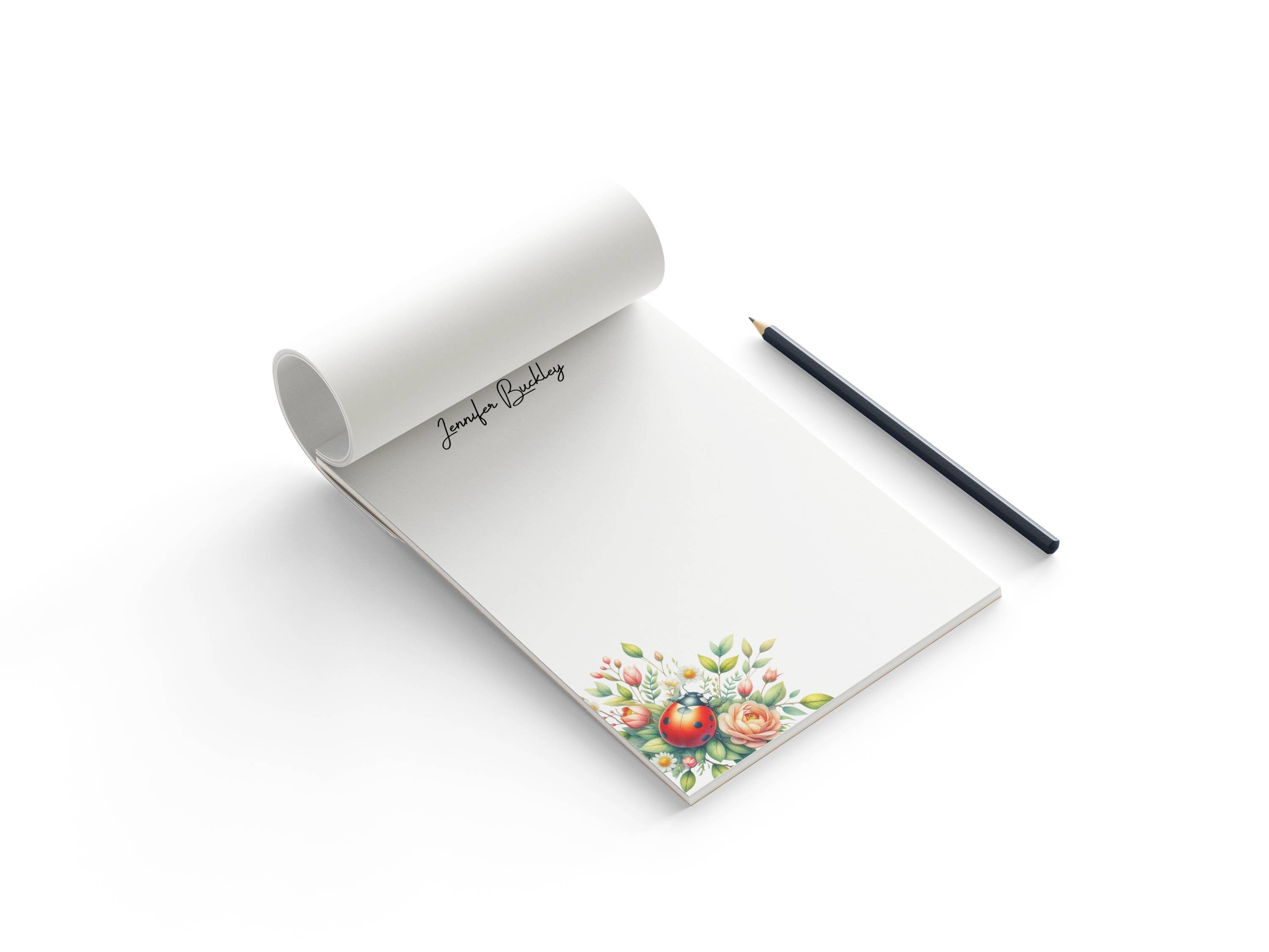 Ladybug Personalized Notepad, Custom Notepad, Professional Notepad With ...