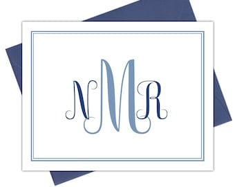 Personalized Monogram Stationery Set for Women or Men, Elegant ...